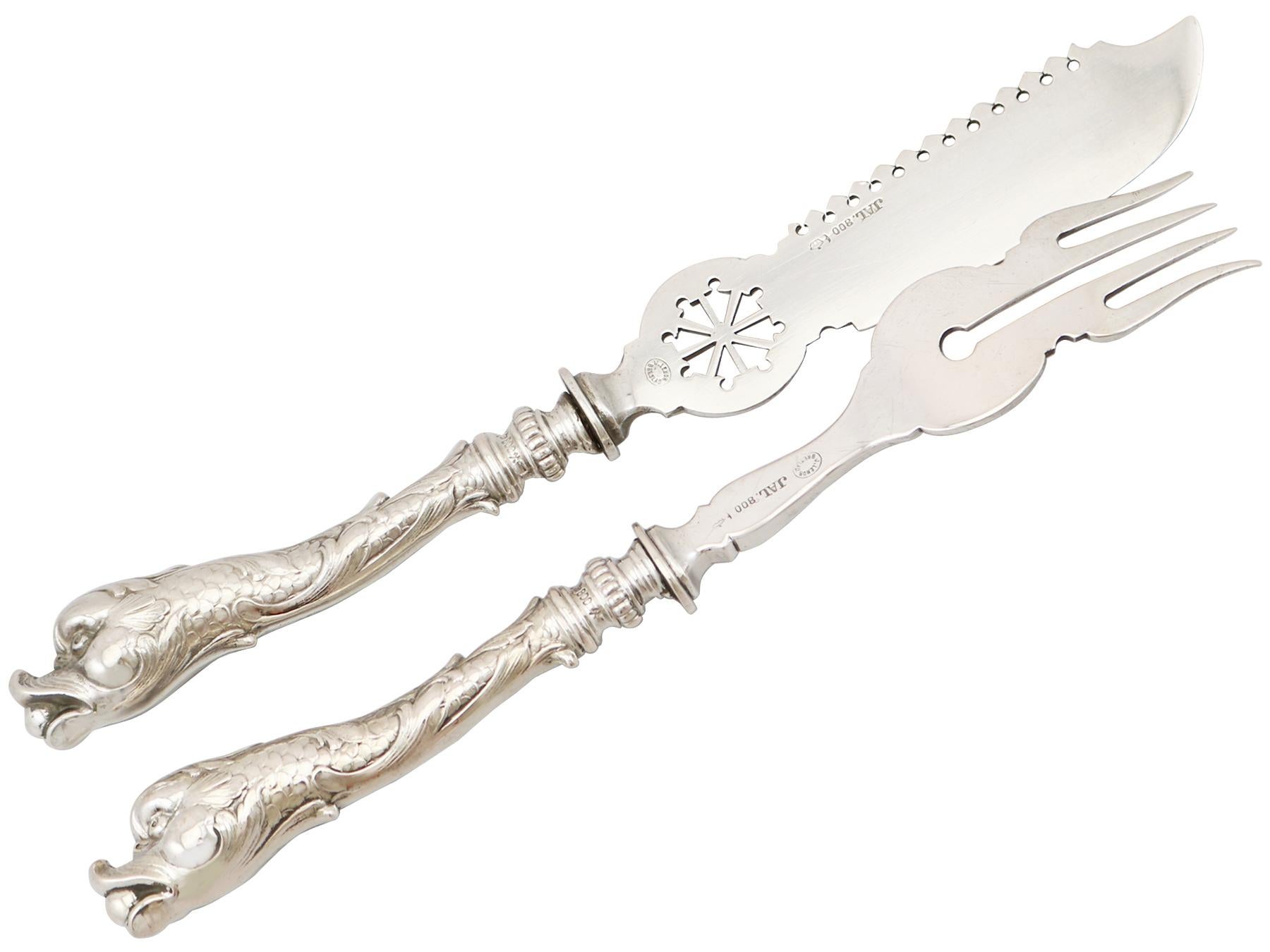 Antique German Silver Fish Service for Eight Persons at 1stDibs