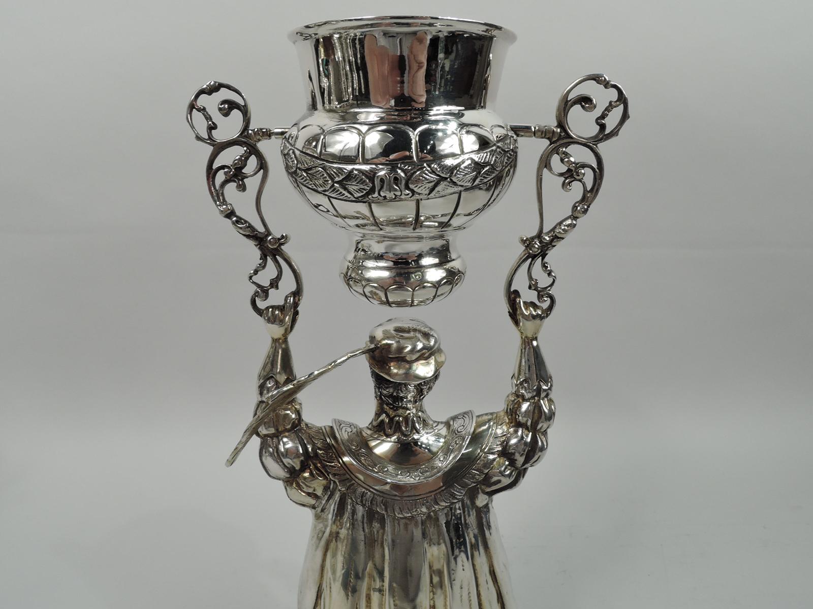 Antique German Silver Gilt Sterling Silver Figural Wedding Cup For Sale ...