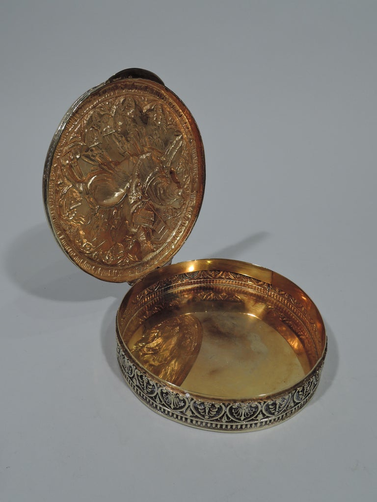 Antique German Silver Gilt Trinket Box with Teutonic Knight For Sale at ...