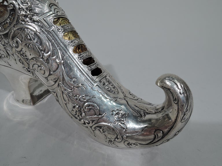 Antique German Silver Novelty Shoe with Fantasy Elf Toe For Sale at 1stDibs