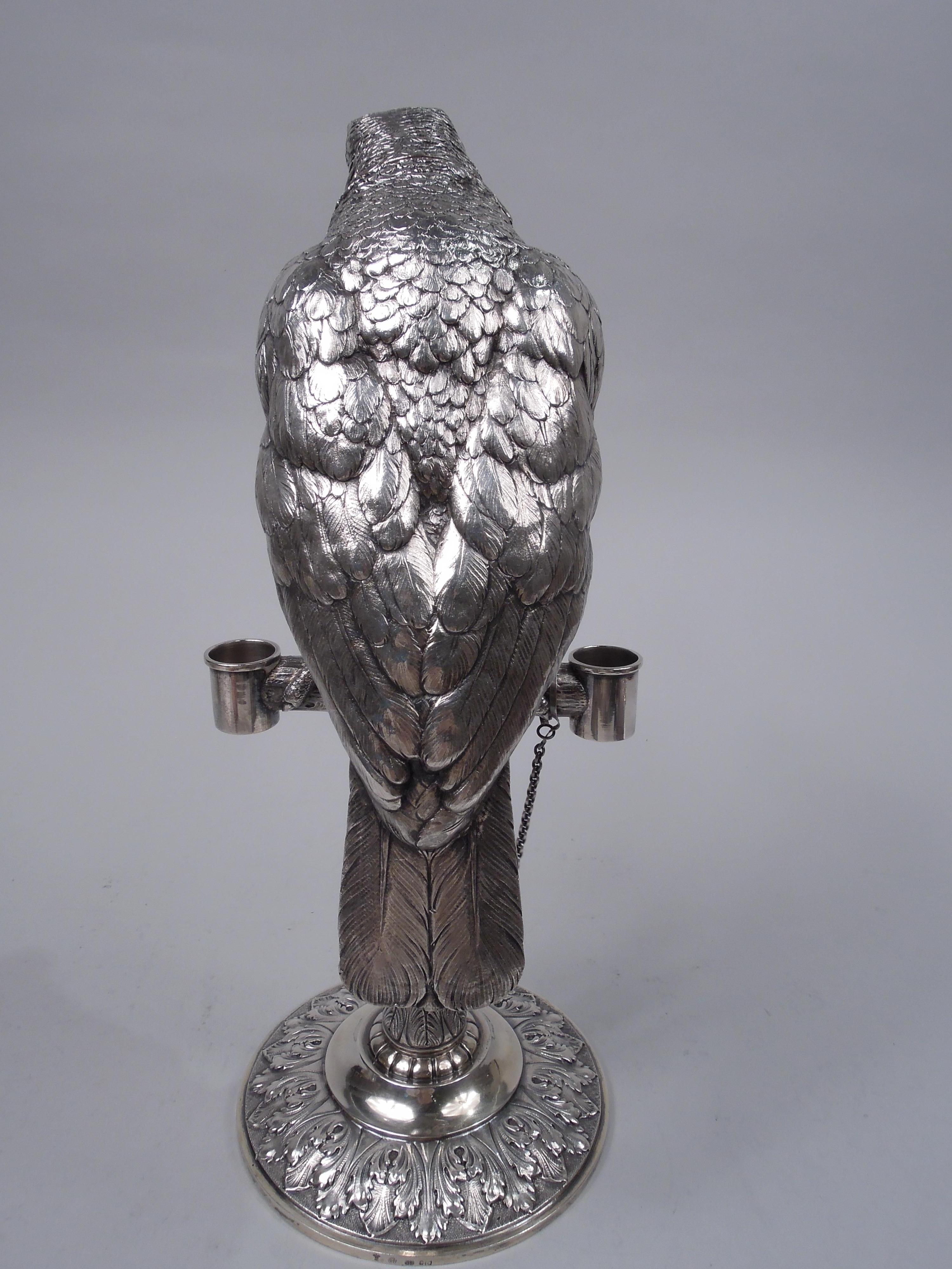 Antique German Silver Perched Parrot Bird Box by Neresheimer For Sale ...