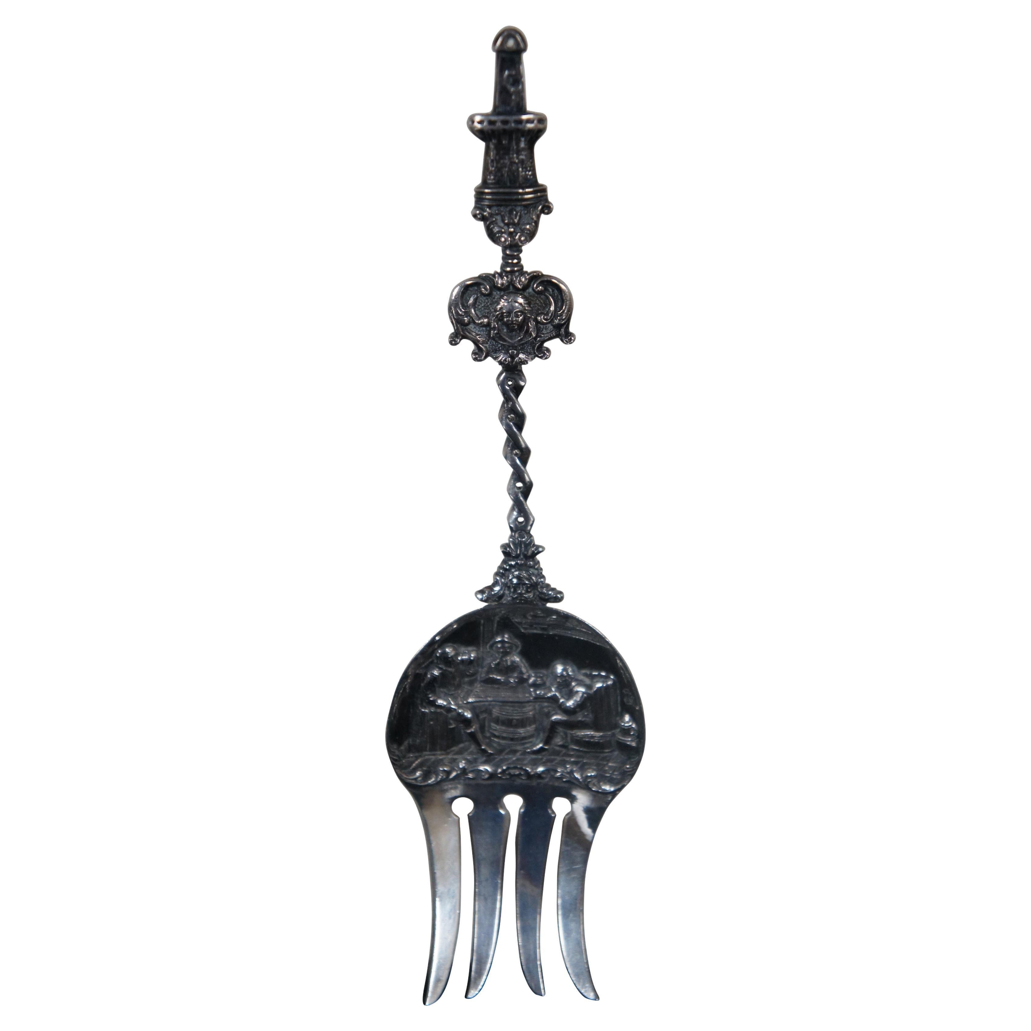 Large Chinese Silver Blossoming Branch Serving Fork by Tuck Chang For ...