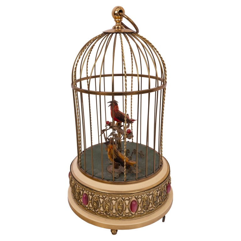 Antique German Singing Twin Bird Cage Music Box Automaton Karl ...