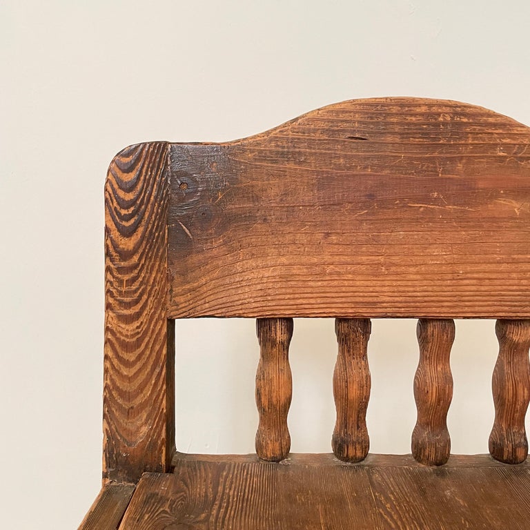 19th century, Solid Pine Antique Chair, made in the Romanic Style ...