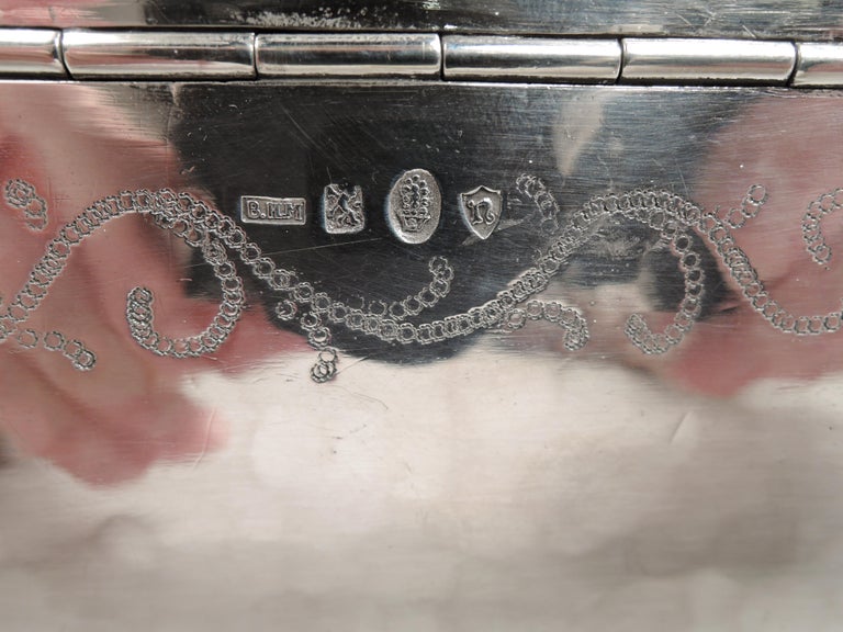 Antique German Sterling Silver Box with Naif Pastoral Decoration For ...