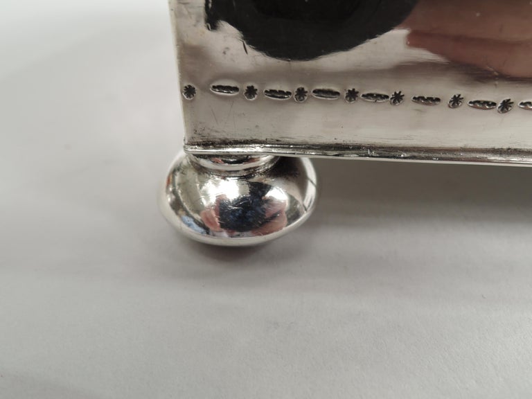 Antique German Sterling Silver Box with Naif Pastoral Decoration For ...