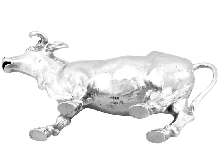 Antique German Sterling Silver Cow Creamer at 1stDibs
