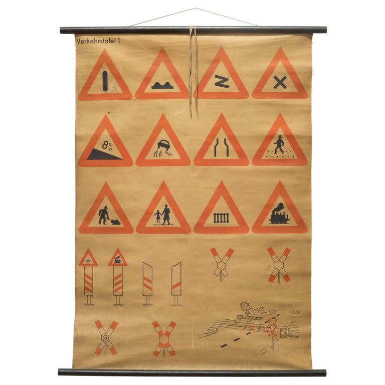 Antique German Street Sign Scroll, circa 1910 For Sale at 1stDibs
