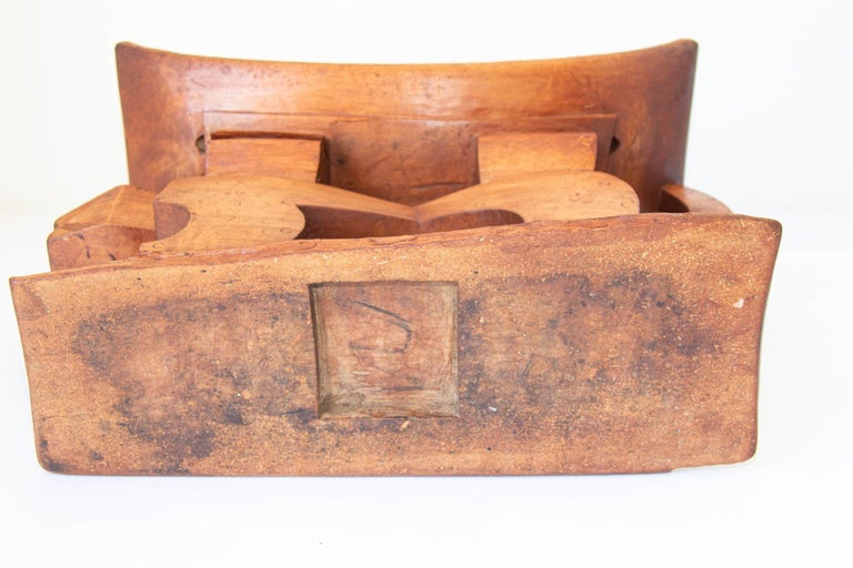 Antique Ghanian Ashanti Style Stool with Leopard Carved, Africa For ...