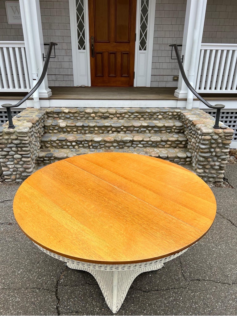 Antique Gilbert Prince Wicker Dining Set For Sale at 1stDibs