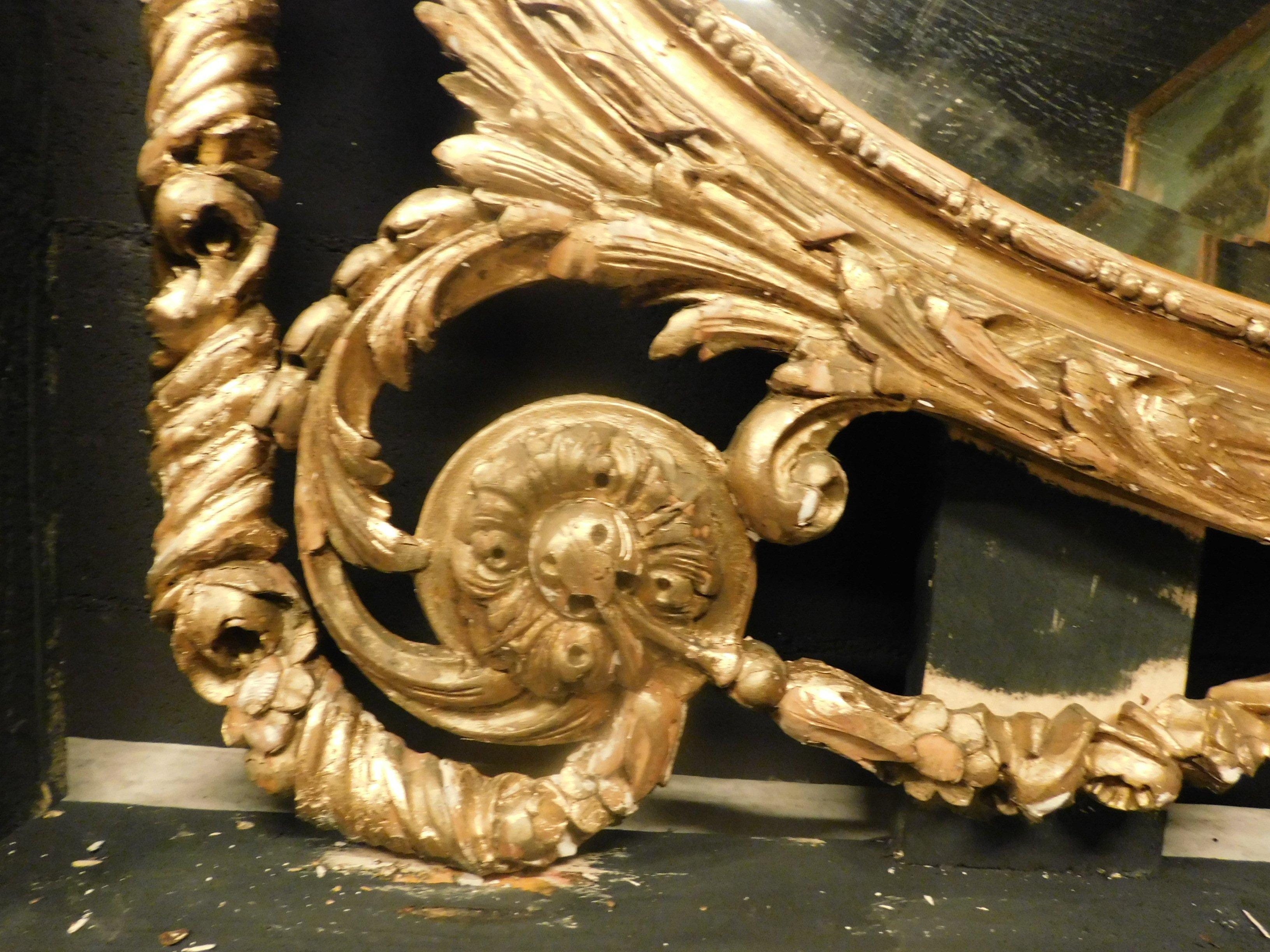 Antique Gilded and Carved Wooden Mirror, 1800 Italy at 1stDibs | 1800 ...