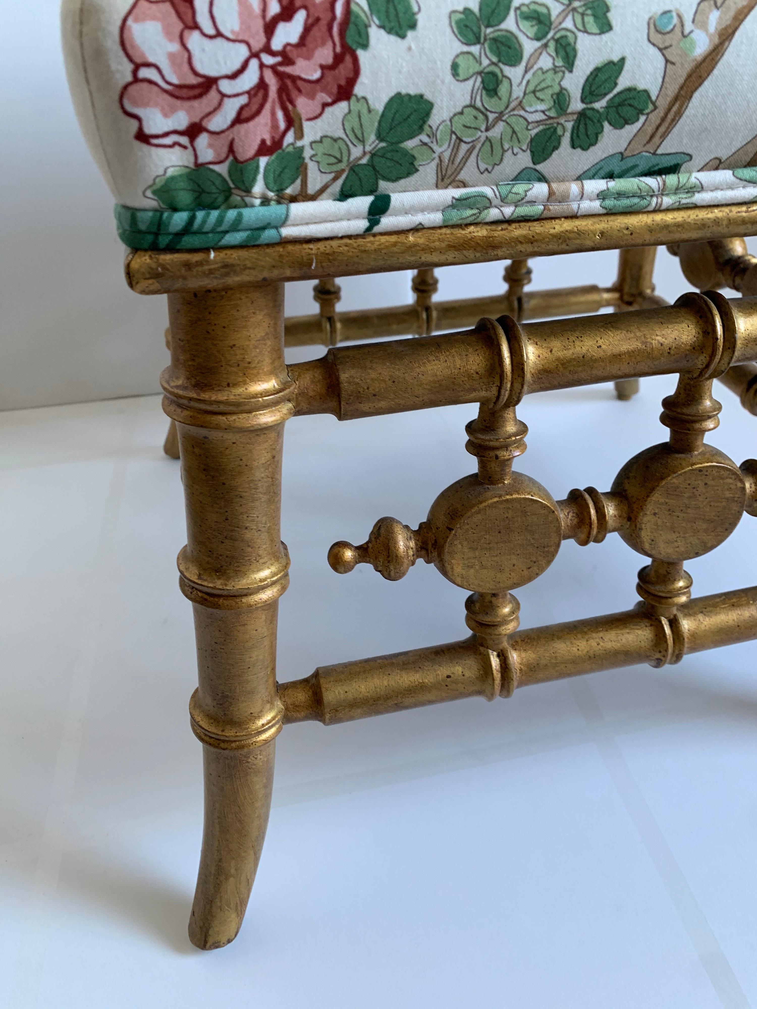 Antique Gilt Bamboo Footstool or Bench at 1stDibs | vintage bamboo ...