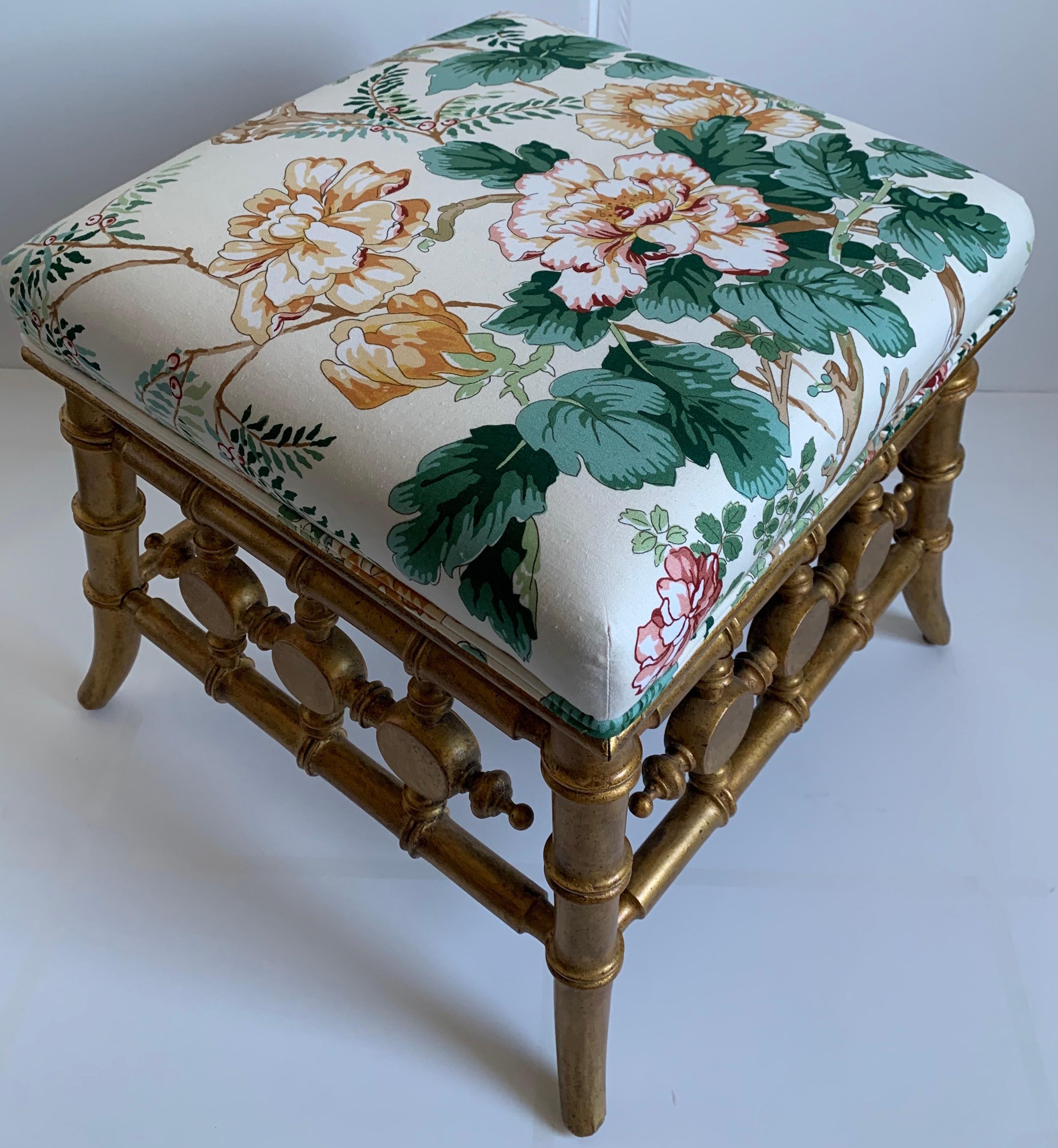 Antique Gilt Bamboo Footstool or Bench at 1stDibs | vintage bamboo ...