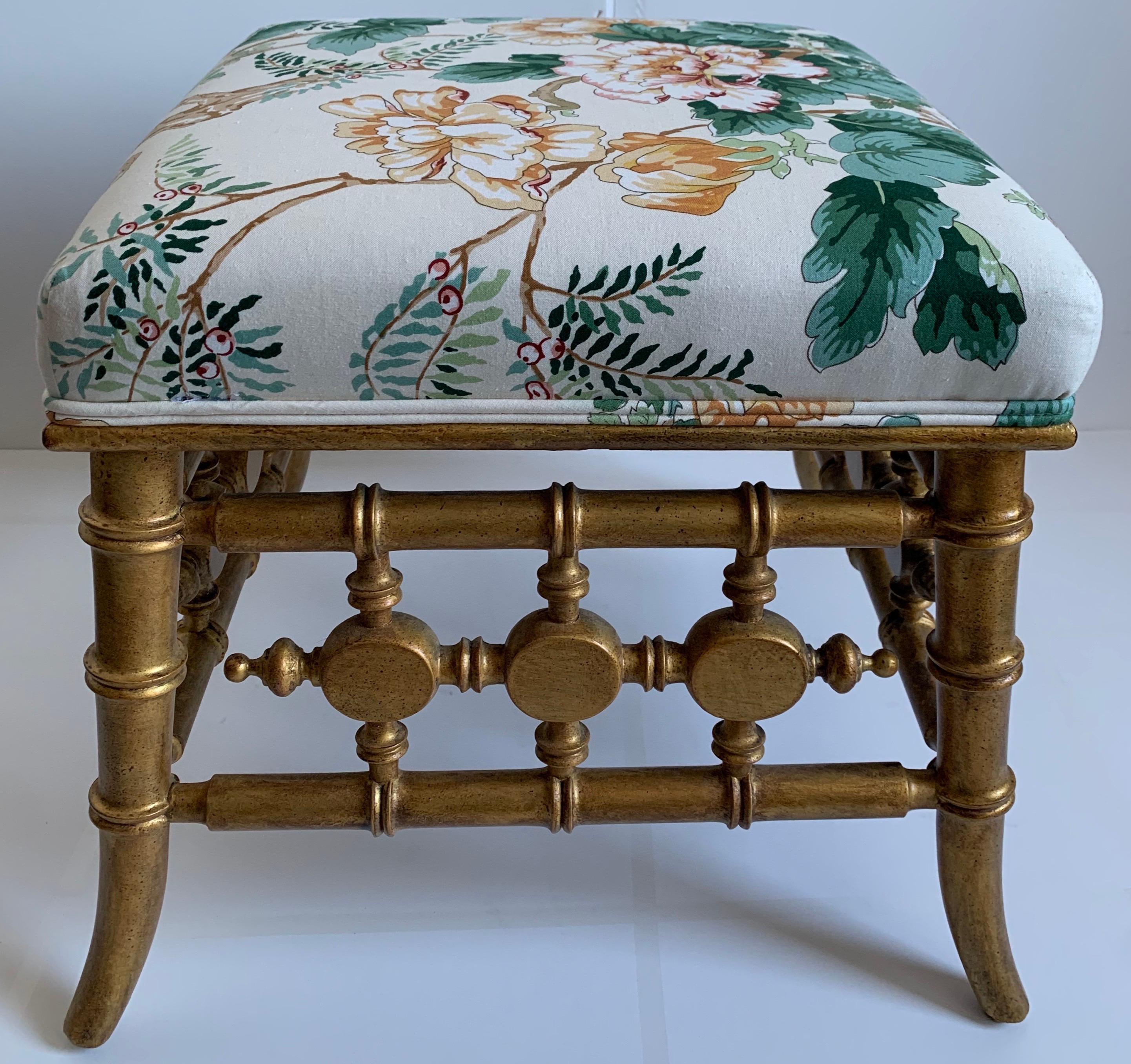 Antique Gilt Bamboo Footstool or Bench at 1stDibs | vintage bamboo ...