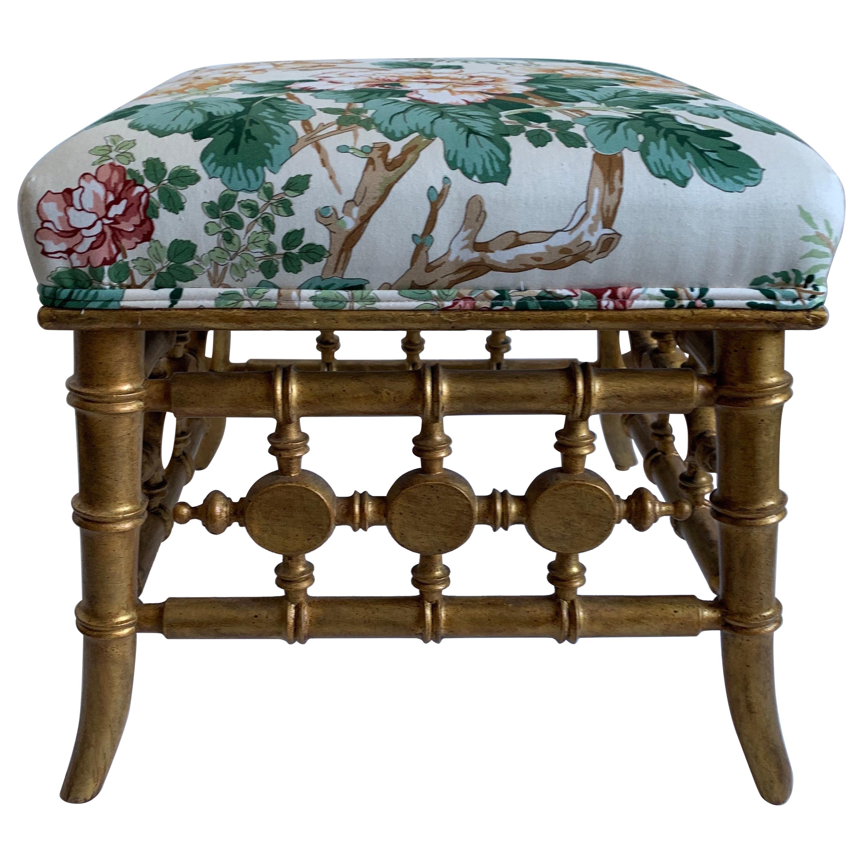 Antique Gilt Bamboo Footstool or Bench at 1stDibs | vintage bamboo ...