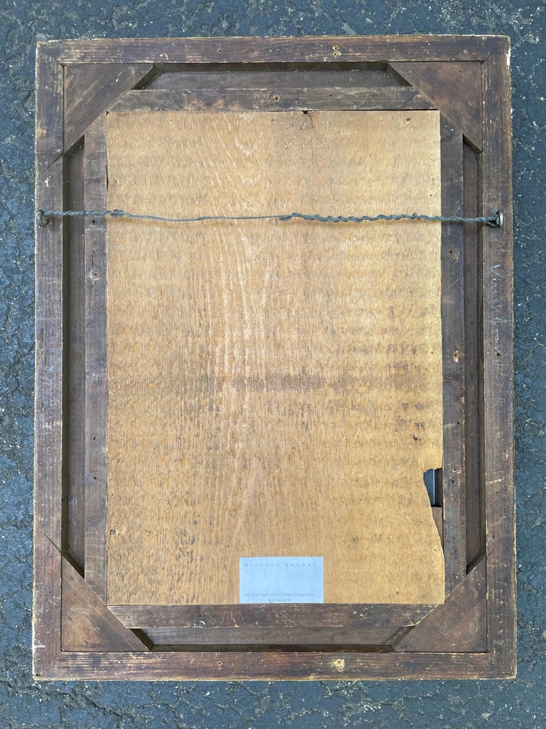 Antique Gilt Barbizon Mirror with Mercury Glass For Sale at 1stDibs