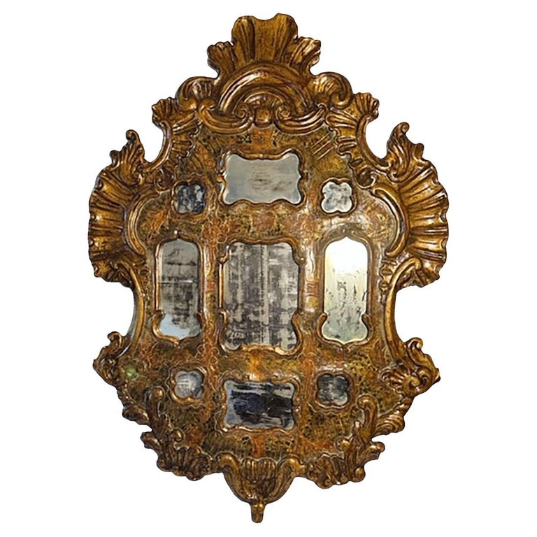Antique Gilt Italian Mirror For Sale at 1stDibs