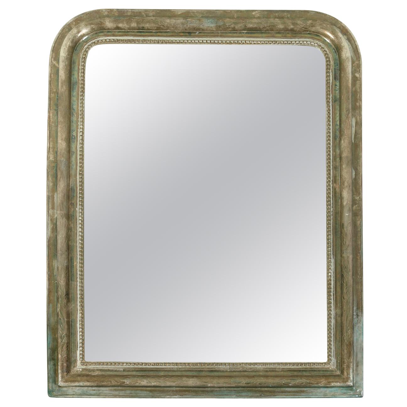 Pair of Silver Leafed Louis Philippe Mirrors at 1stDibs