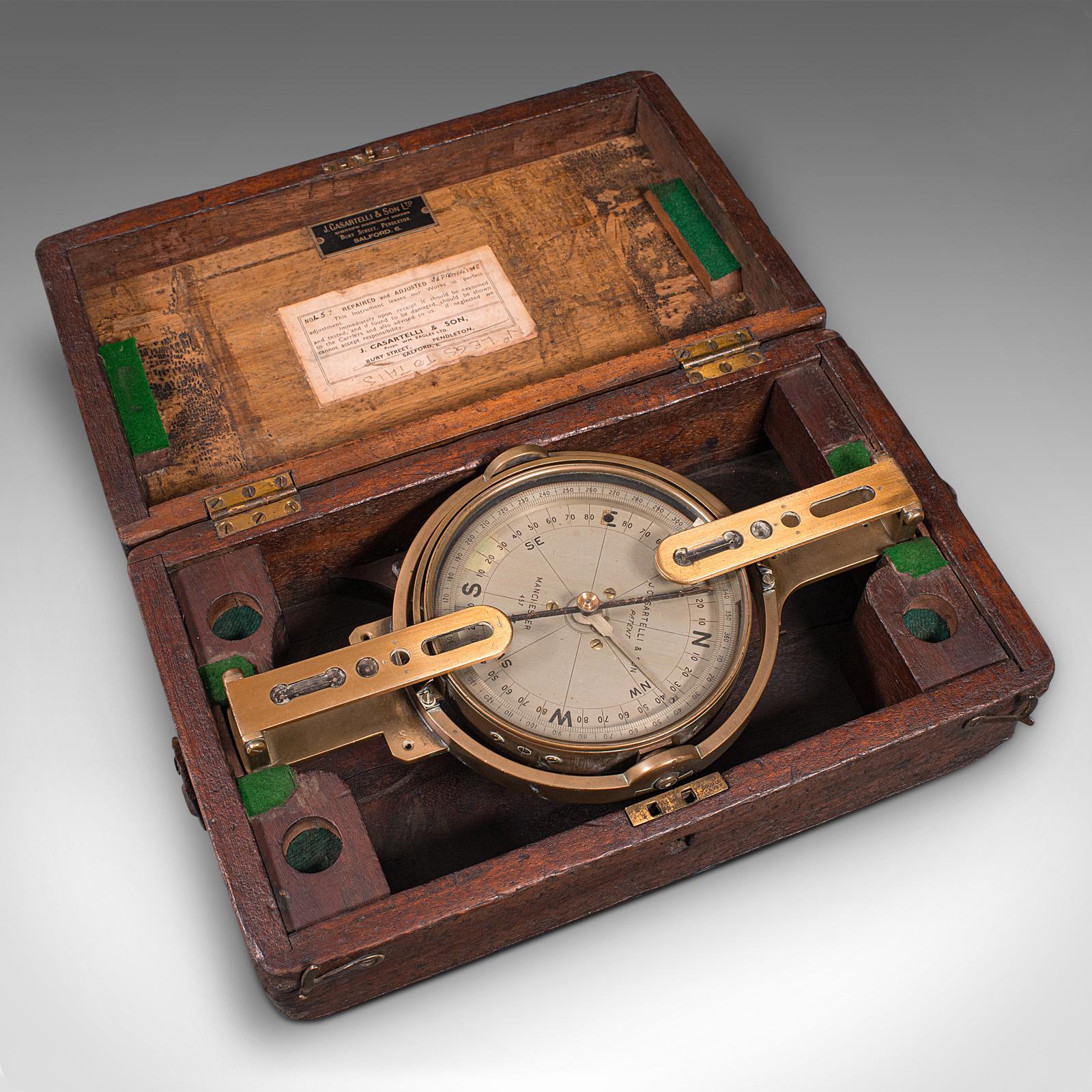 Antique Gimballed Compass, English, Brass, Decorative, Display ...