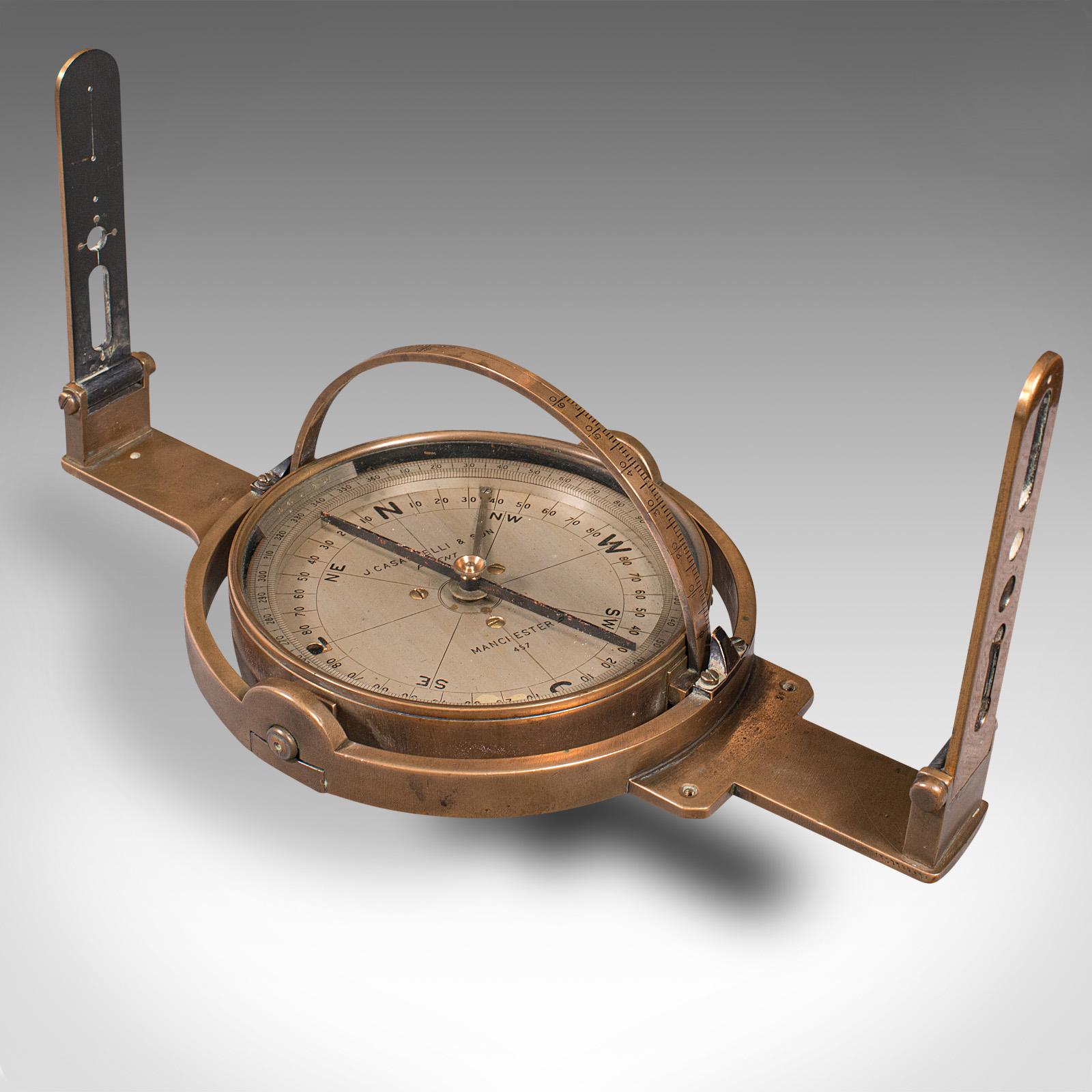 Antique Gimballed Compass, English, Brass, Decorative, Display ...