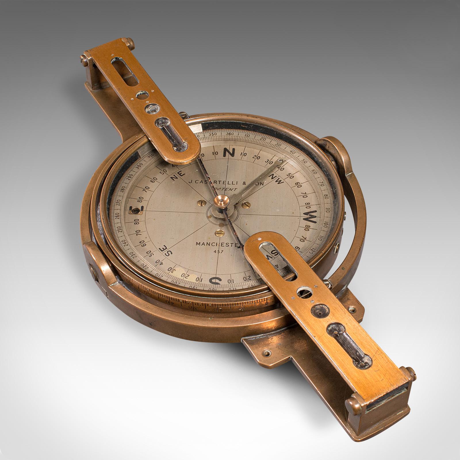 Antique Gimballed Compass, English, Brass, Decorative, Display ...