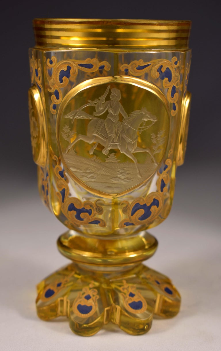 Antique Goblet 19-20th Century, Cut, Engraved and Painted 'Mamluk' For ...