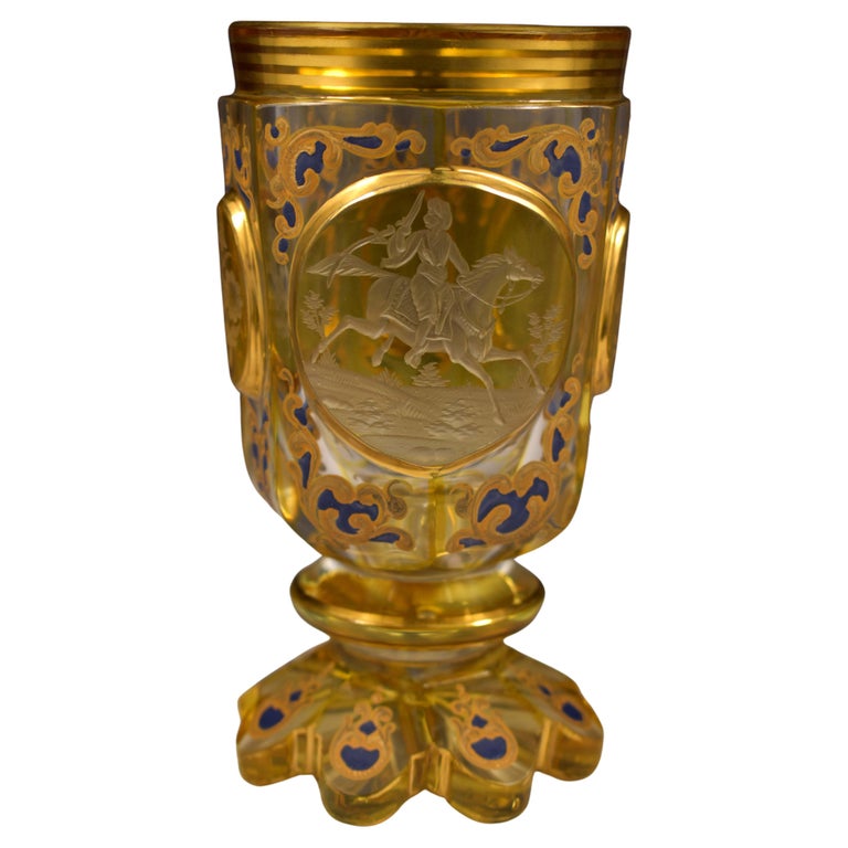 Antique Goblet 19-20th Century, Cut, Engraved and Painted 'Mamluk' For ...