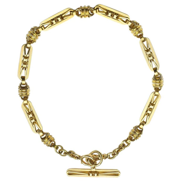 Antique Gold Albert Chain Necklace at 1stDibs