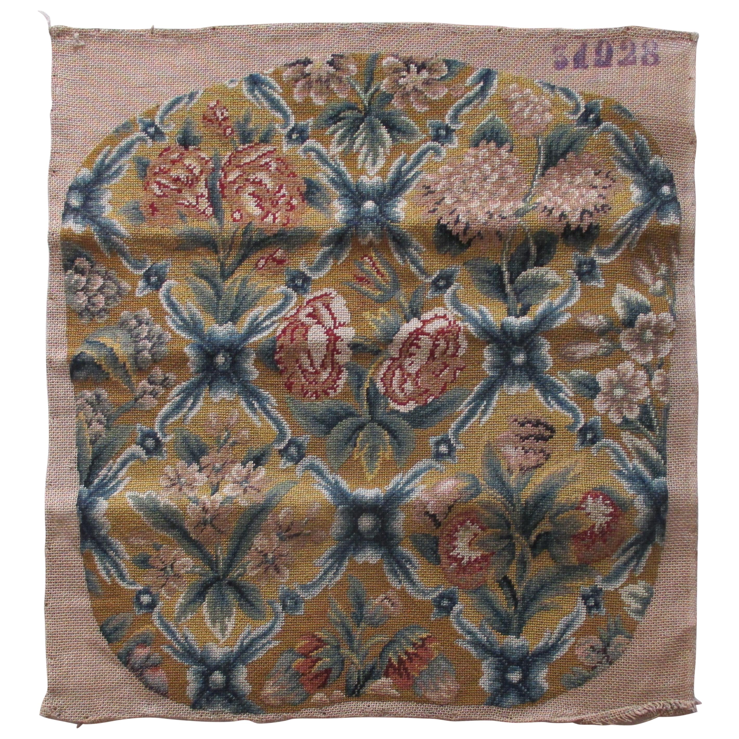 Large Petit Point Framed Tapestry at 1stDibs