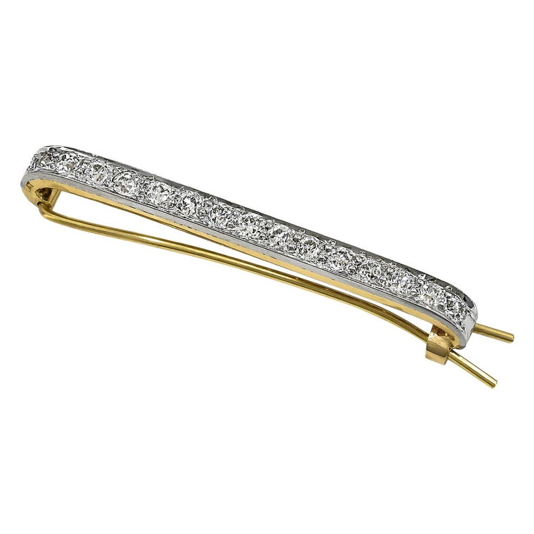 Antique Gold and Platinum Barrette at 1stDibs