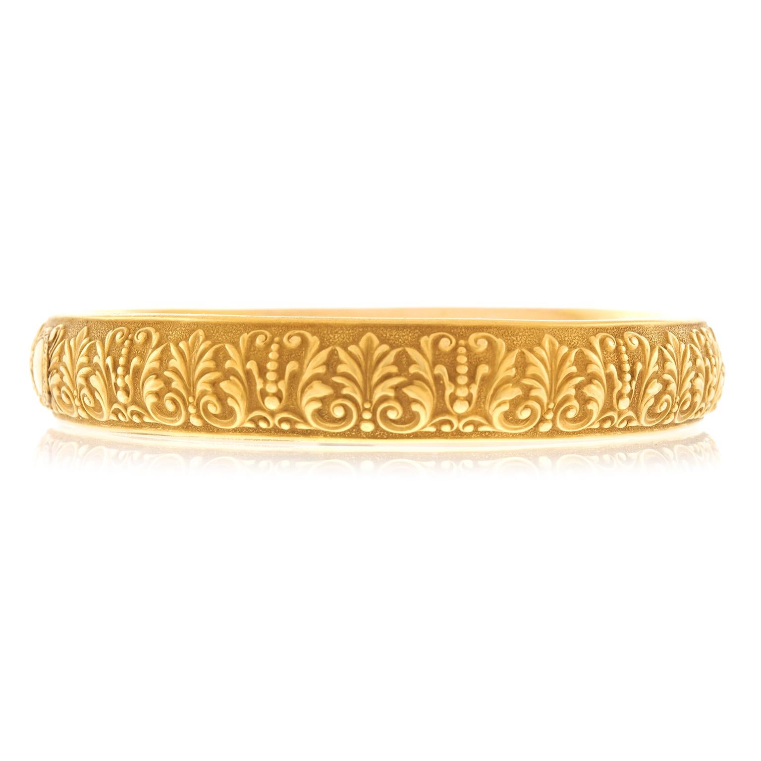 Antique Gold Bangle Bracelet For Sale at 1stDibs