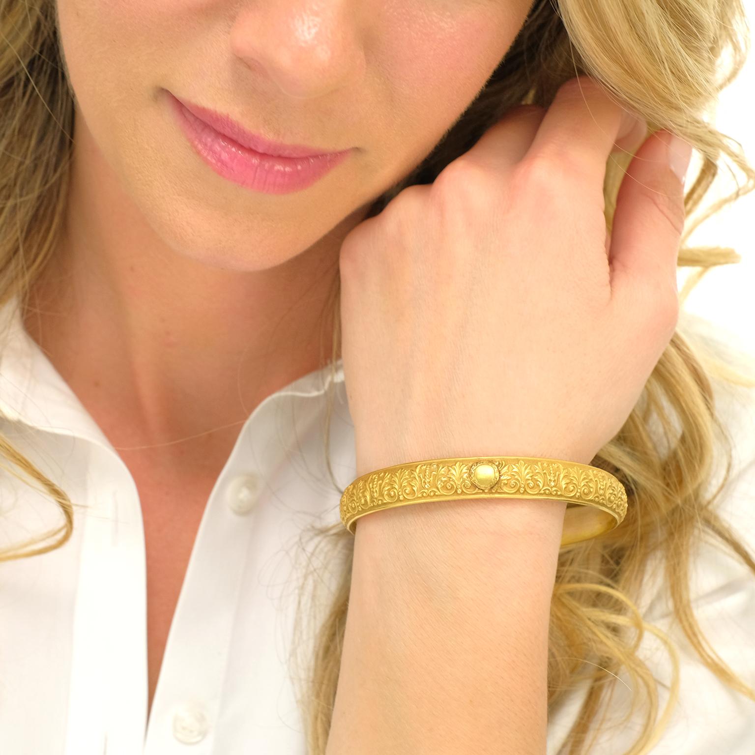 Antique Gold Bangle Bracelet For Sale at 1stDibs