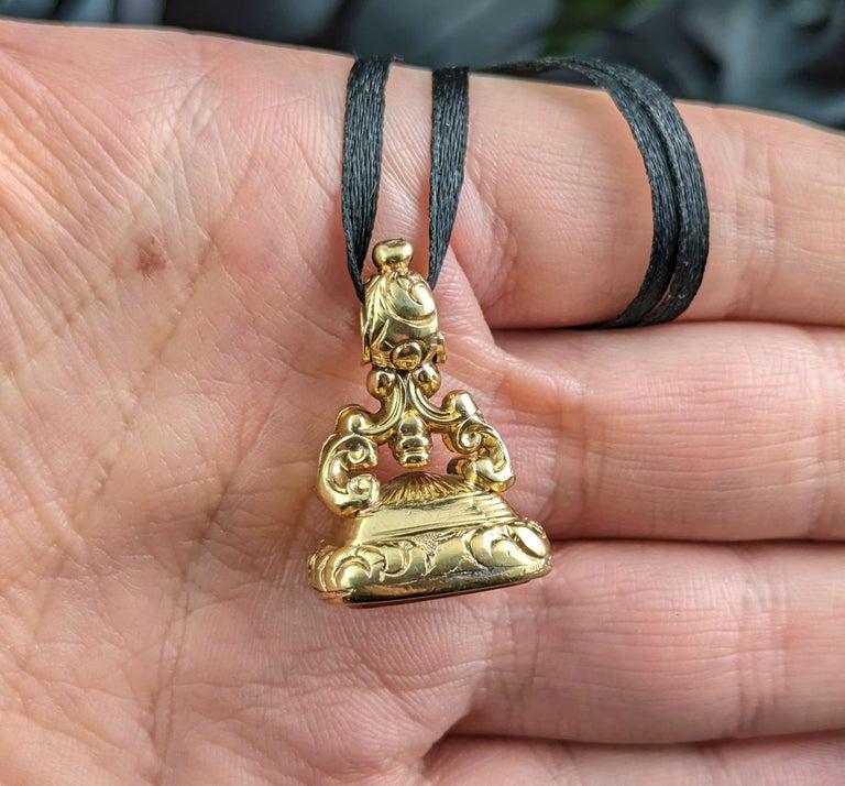 Antique Gold Cased Fob Seal, Carnelian, Victorian For Sale at 1stDibs