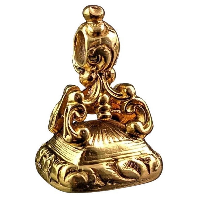 Antique Gold Cased Fob Seal, Carnelian, Victorian For Sale at 1stDibs