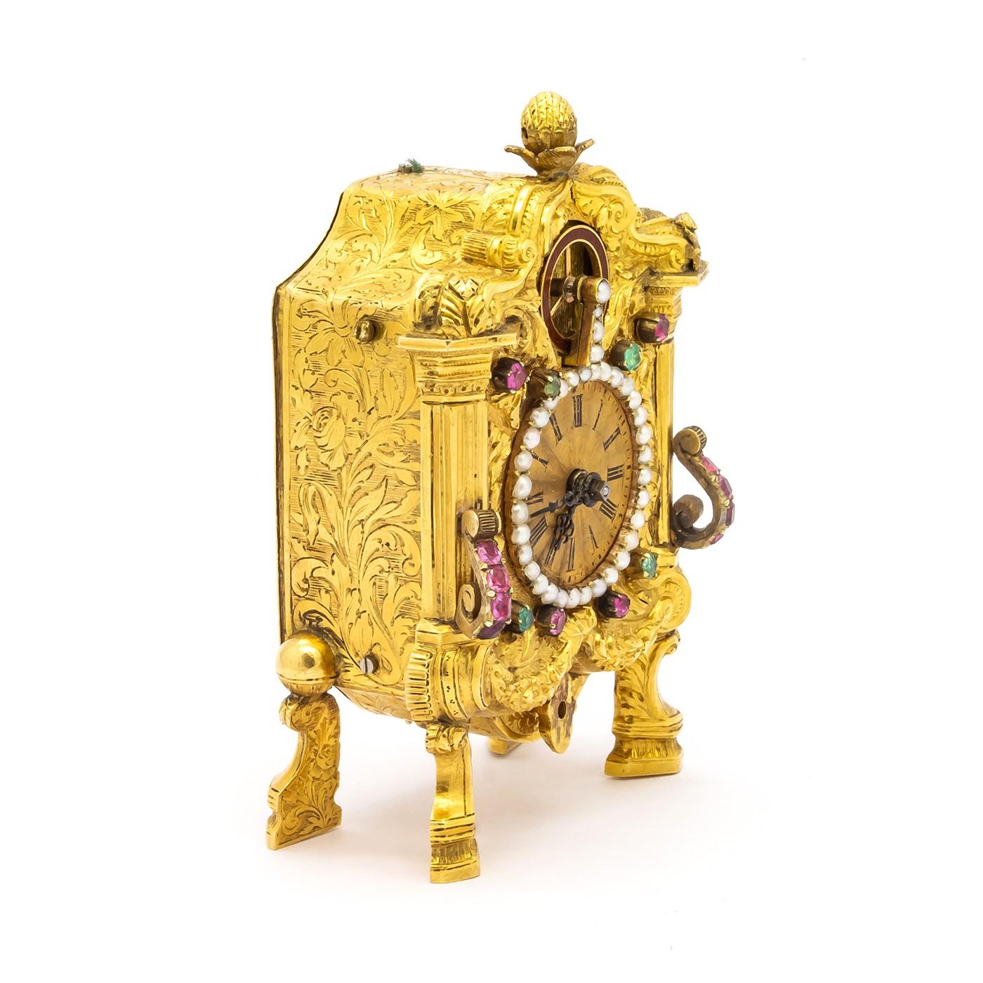 Antique Gold Clock, circa 1840 For Sale at 1stDibs