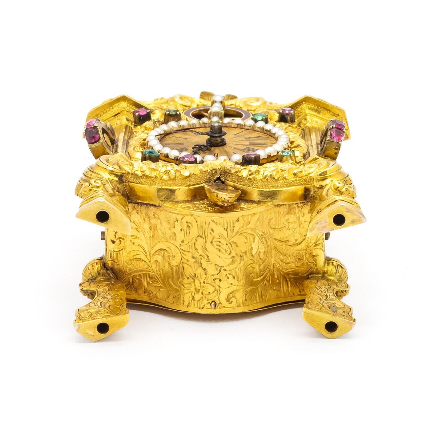 Antique Gold Clock, circa 1840 For Sale at 1stDibs