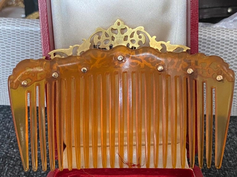 Antique Gold Comb by Wiese For Sale at 1stDibs