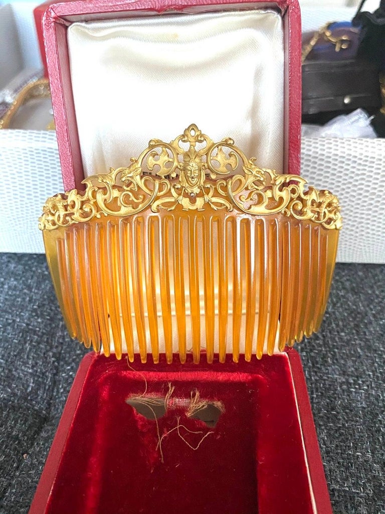 Antique Gold Comb by Wiese For Sale at 1stDibs