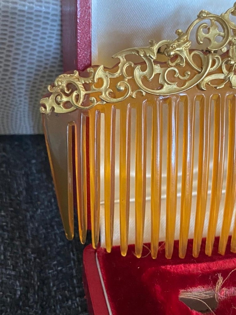 Antique Gold Comb by Wiese For Sale at 1stDibs