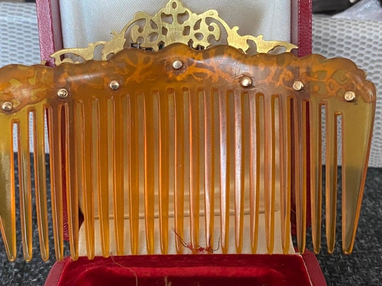 Antique Gold Comb by Wiese For Sale at 1stDibs