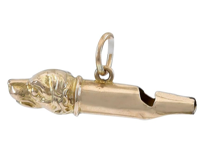Antique Gold Dog Whistle at 1stDibs