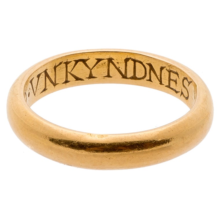 Antique Gold English "Posey" Band Ring For Sale at 1stDibs