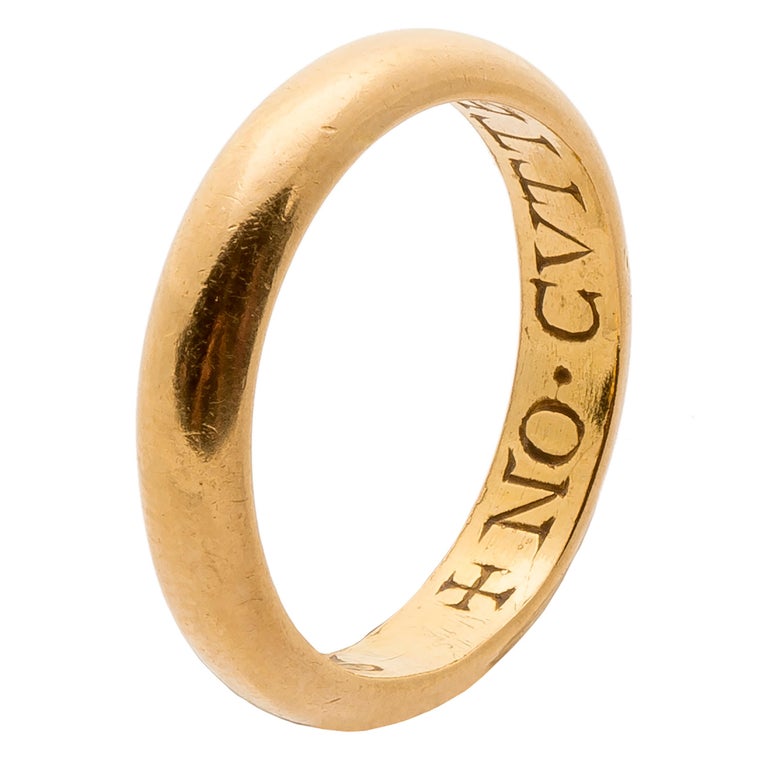 Antique Gold English "Posey" Band Ring For Sale at 1stDibs