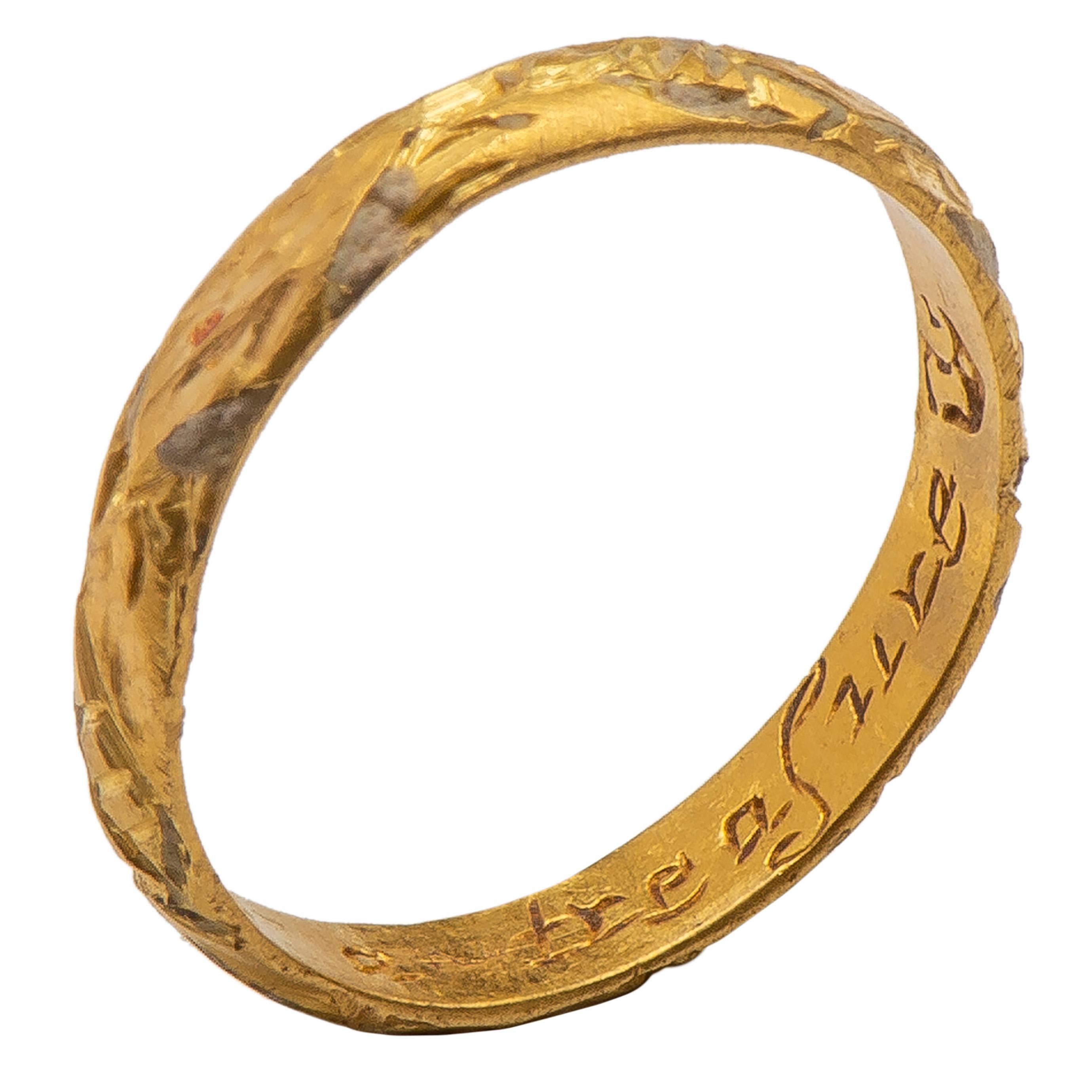 Antique Gold English "Posy" Band Ring For Sale at 1stDibs | 18th ...