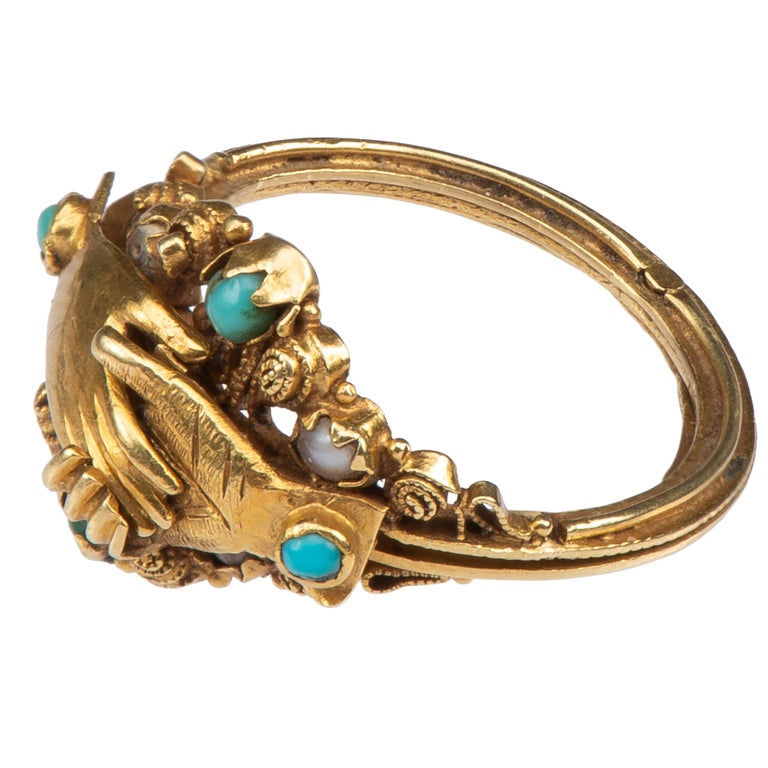 Antique Gold Fede Gimmel Ring For Sale at 1stDibs