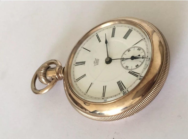 Antique Gold Filled Duplex Pocket Watch by Charles Benedict Waterbury ...