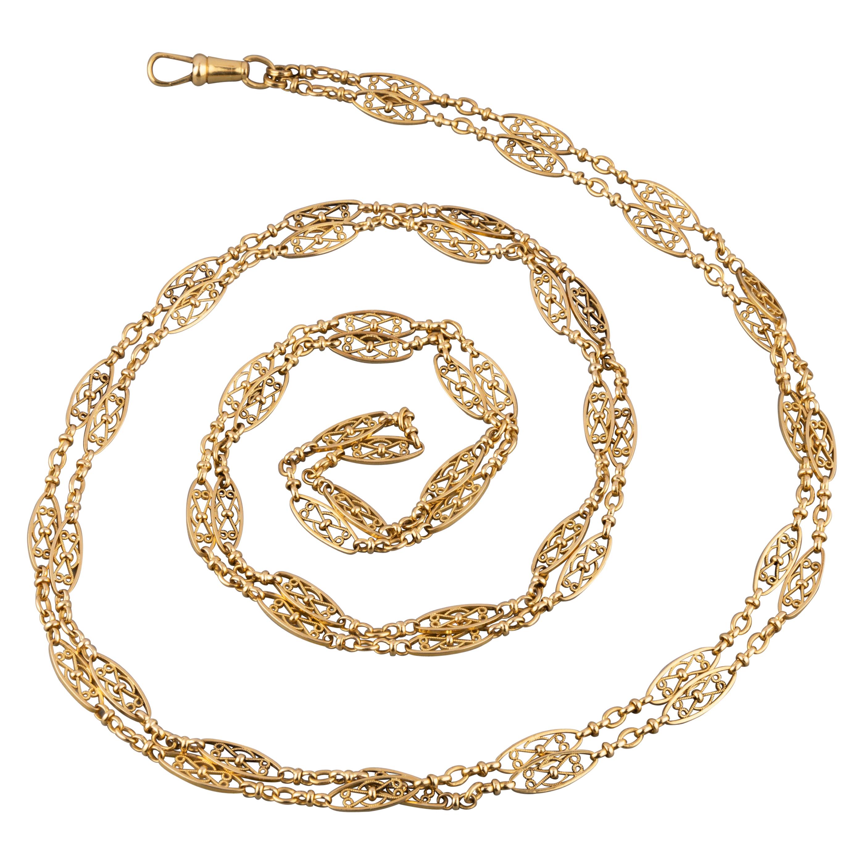 Etruscan Revival French Antique Coral Seed Pearl Gold Necklace at 1stDibs