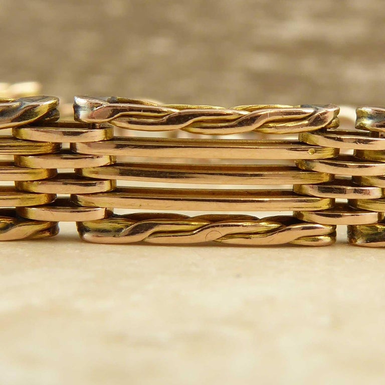 Antique Gold Gate Bracelet, Victorian, circa 1900 at 1stDibs