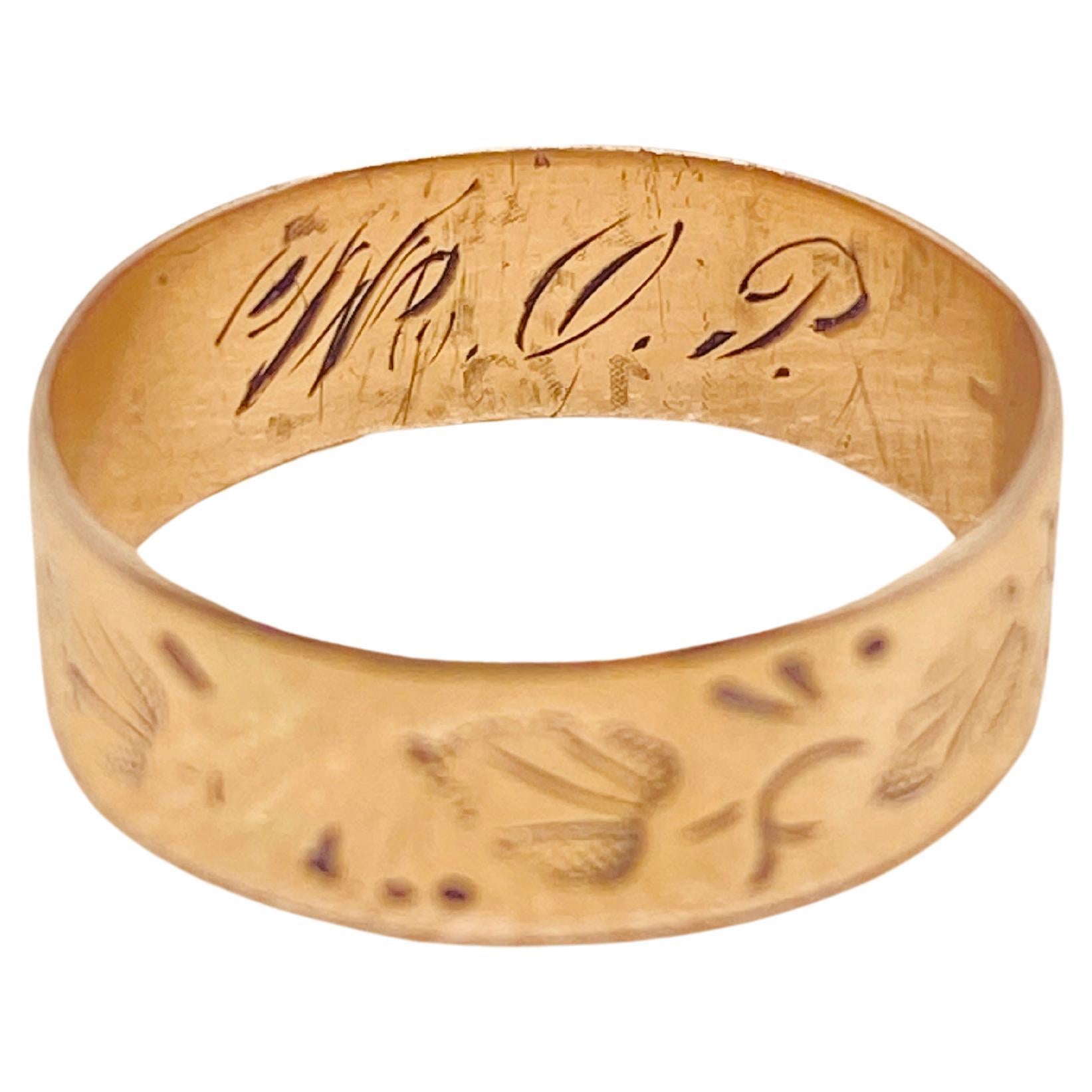 Antique Gold Leaf Band Ring at 1stDibs