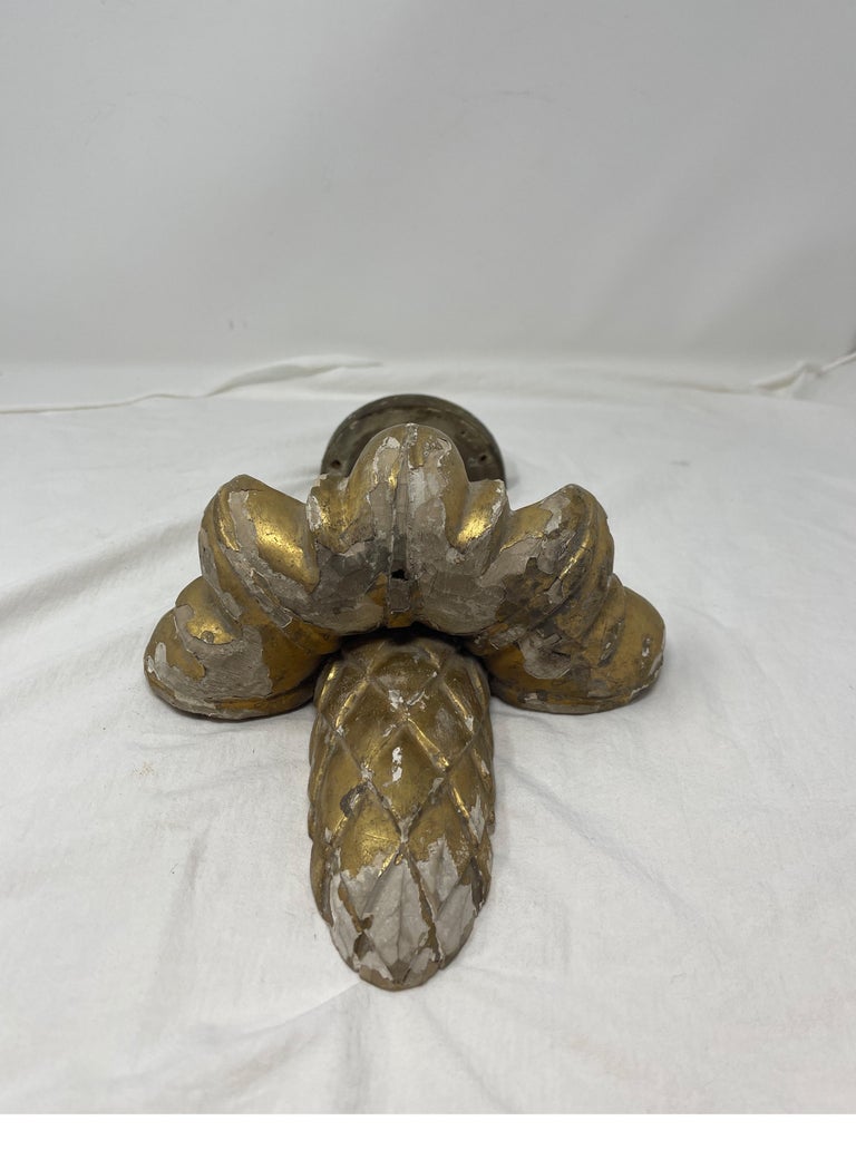 Antique Gold Leaf Finial For Sale at 1stDibs